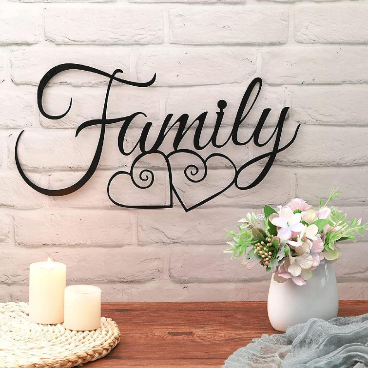 Gracie Oaks Family Sign Wall Décor | Wayfair