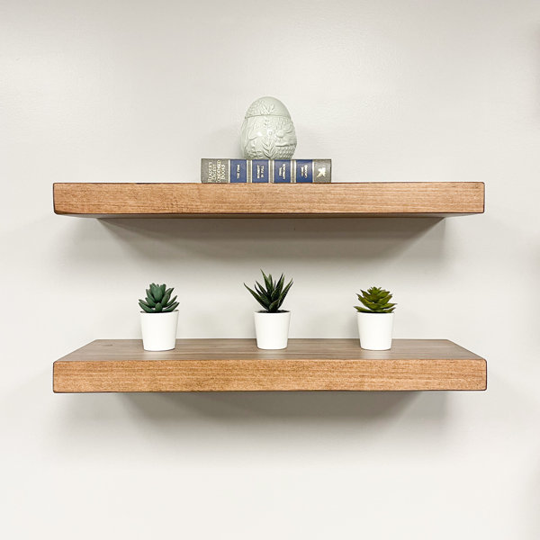 Rustic-floating-wall-shelves | Wayfair