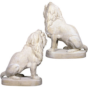 Design Toscano 2 Piece Stately Chateau Lion Statues Set | Wayfair
