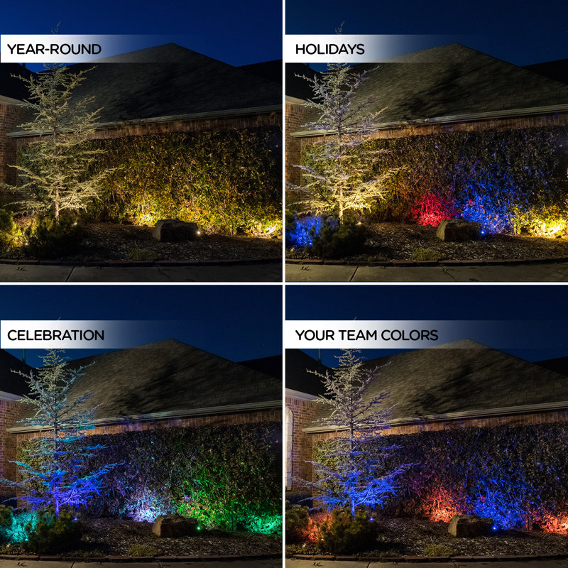 Enbrighten LED Color-Changing Landscape Lights, 40ft., 6 Pucks ...