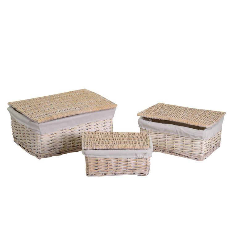 House of Hampton Wicker 3 Piece Basket Set | Wayfair.co.uk