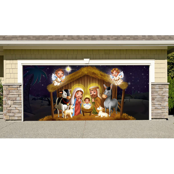 The Holiday Aisle® Outdoor Decoration Nativity Scene Christmas Door ...