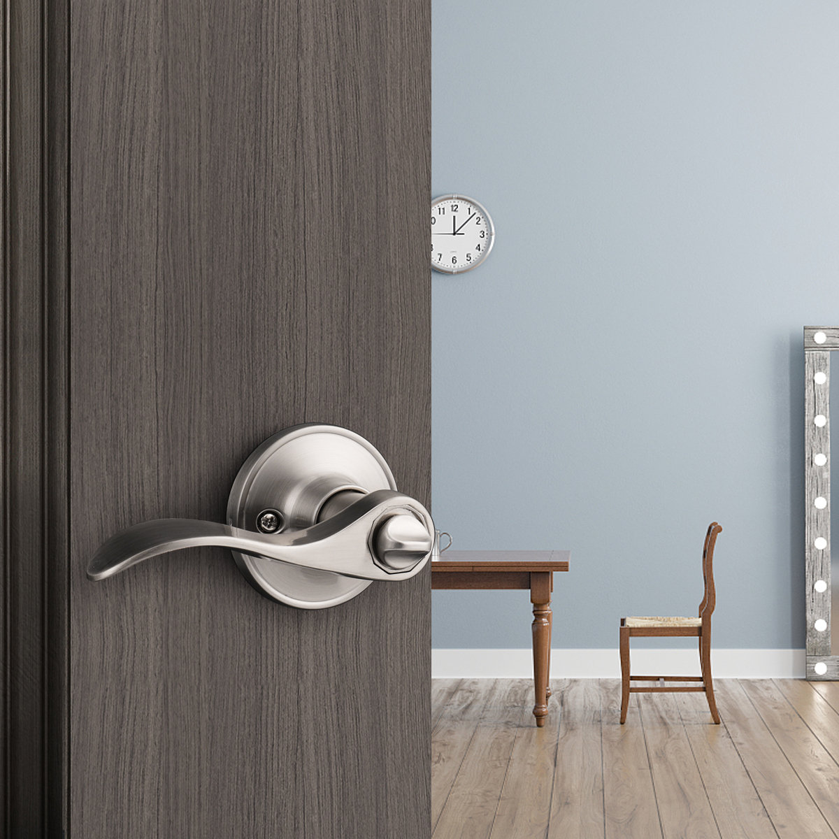 Probrico Privacy Door Lever with Round Rosette Keyless Lock & Reviews ...