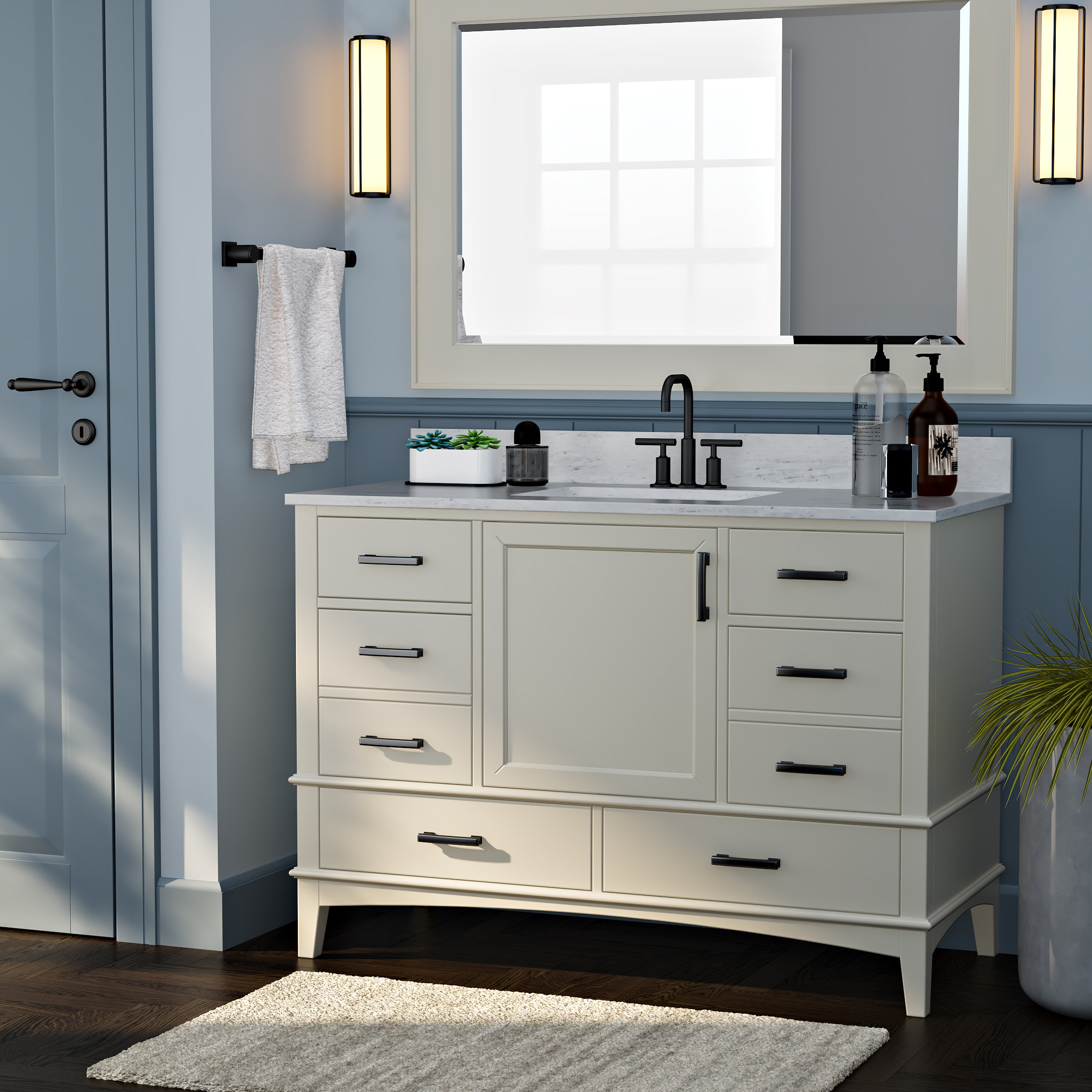 Red Barrel Studio® Aleeshia 48" Single Bathroom Vanity Set | Wayfair