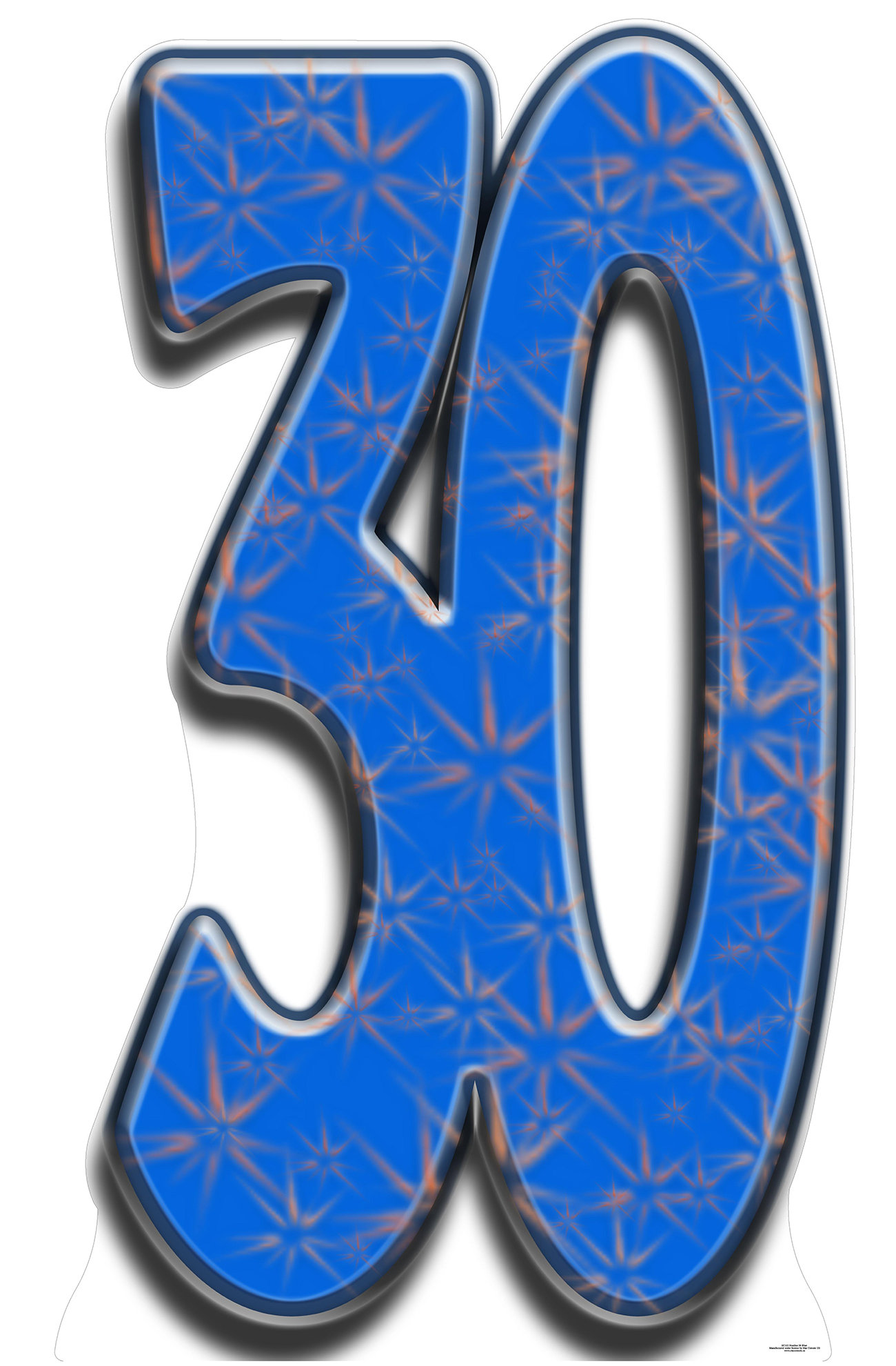 Star Cutouts Number 30 Cardboard Standup | Wayfair