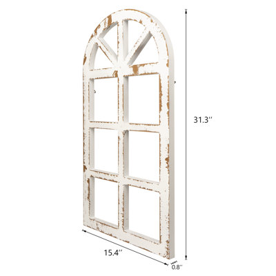 One Allium Way® 2 Piece Rustic Barn Wood Decorative Window Frame Wall ...