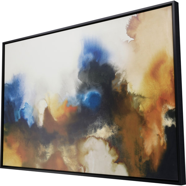 Paragon Shimmer - Floater Frame Painting on Canvas | Wayfair