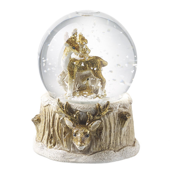 The Seasonal Aisle Reindeer Snow Globe | Wayfair.co.uk