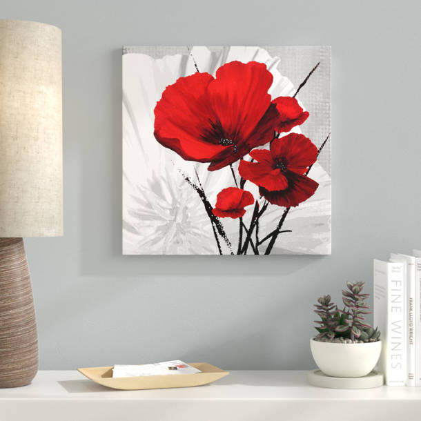 Ebern Designs Big Red Poppies I On Canvas Graphic Art | Wayfair