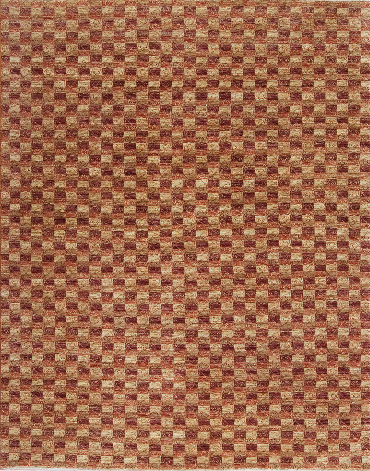 Samad Rugs Textures Handmade Hand-Knotted Wool Red Rug | Wayfair