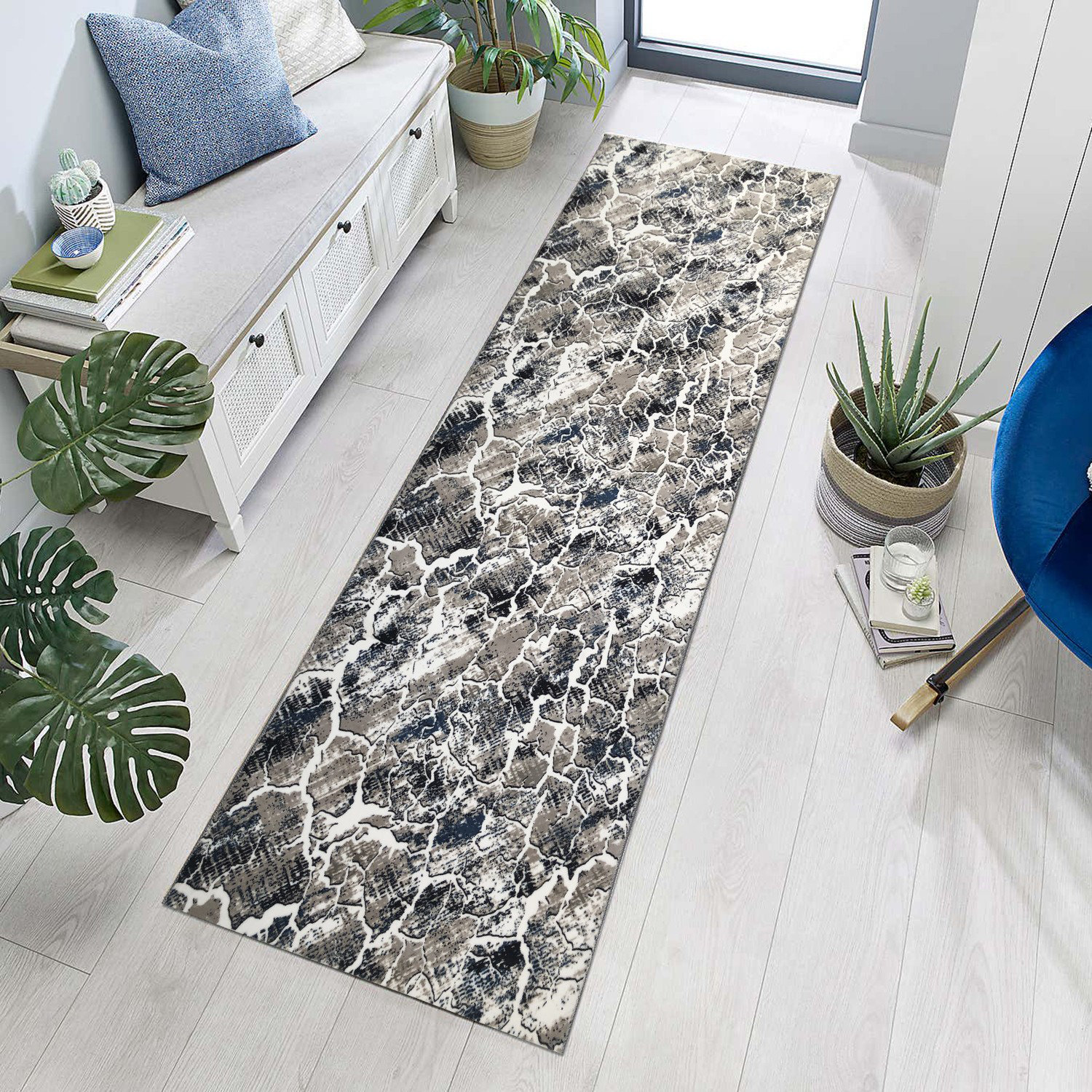 Bless international Performance Black/White/Gray Rug | Wayfair