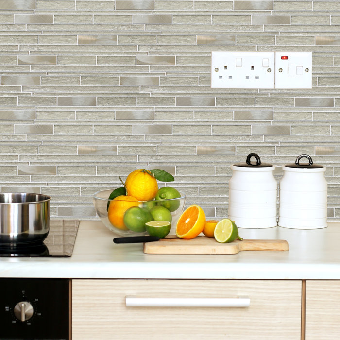 Altair Ardcarn Metal and Glass Linear Mosaic Tile | Wayfair