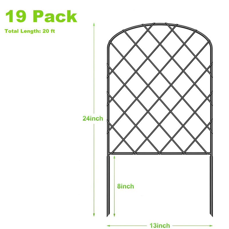 Haitral 2 ft. H x 1 ft. W Decorative Garden Metal Fencing & Reviews ...