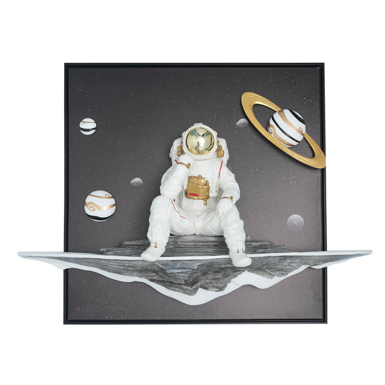 Aurtem 3D Astronaut Sculpture Spaceman Wall Décor | Wayfair