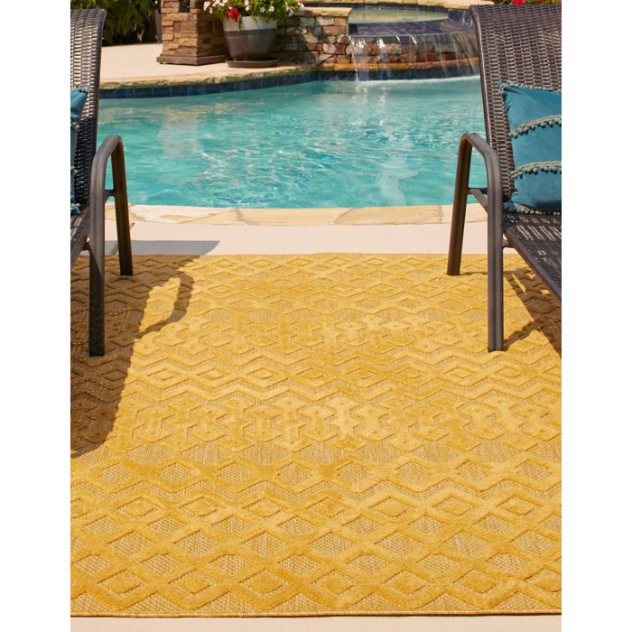 Langley Street Gritton Yellow Indoor/Outdoor Rug & Reviews | Wayfair