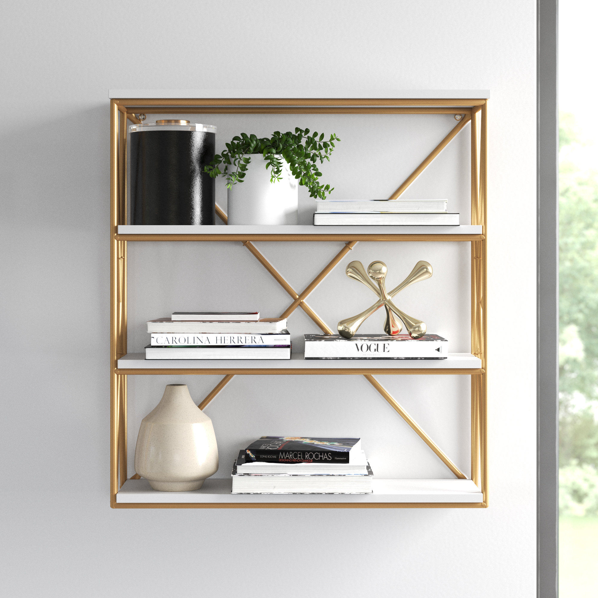 Mercury Row® Quillen 4 Piece Floating Shelf & Reviews | Wayfair