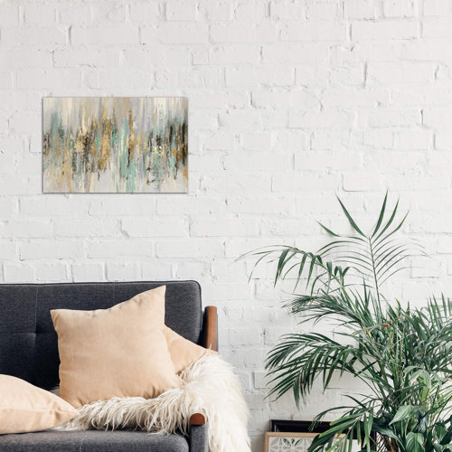 The Twillery Co.® Dripping Gold I by Tom Reeves Print & Reviews | Wayfair