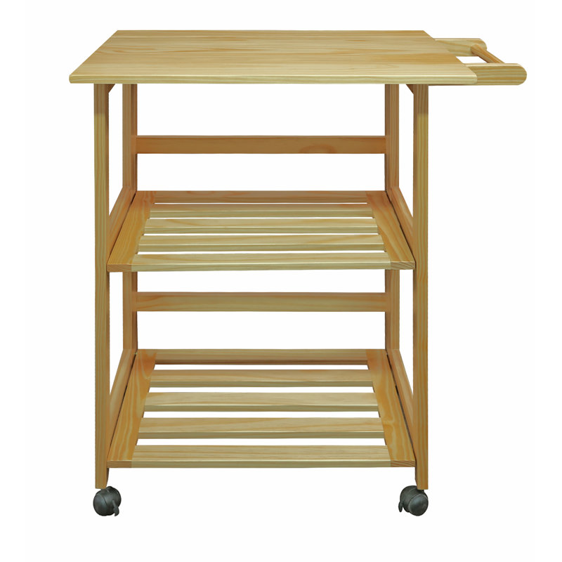 Symple Stuff Hession Solid Wood Kitchen Cart & Reviews | Wayfair