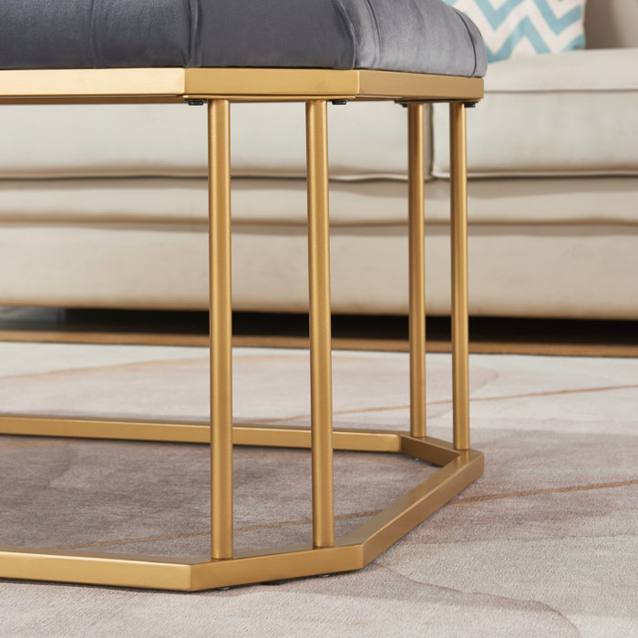 Everly Quinn Otten Upholstered Ottoman | Wayfair