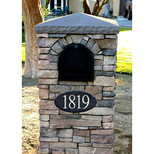 The Slate Masons Carved Slate Address Plaque & Reviews | Wayfair