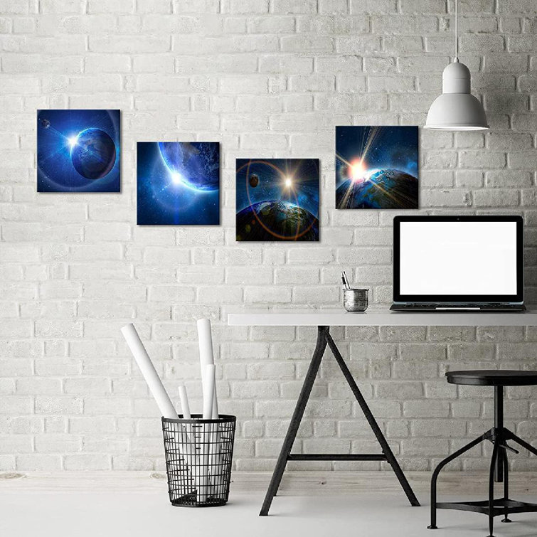 Ivy Bronx 4 Piece Wrapped Canvas Graphic Art Set | Wayfair