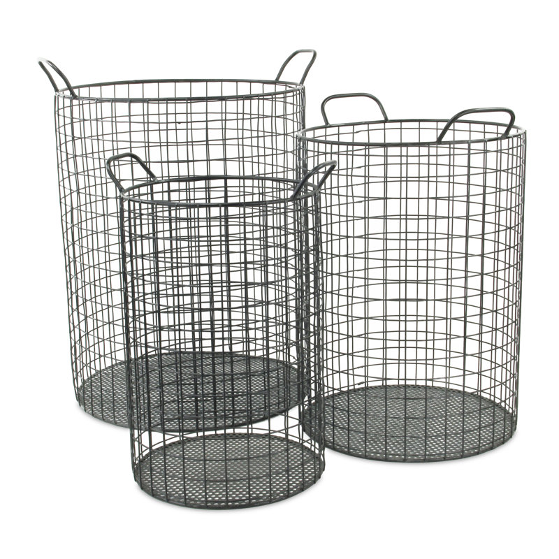 Williston Forge Tall Cylinder Wire Bins Basket & Reviews | Wayfair