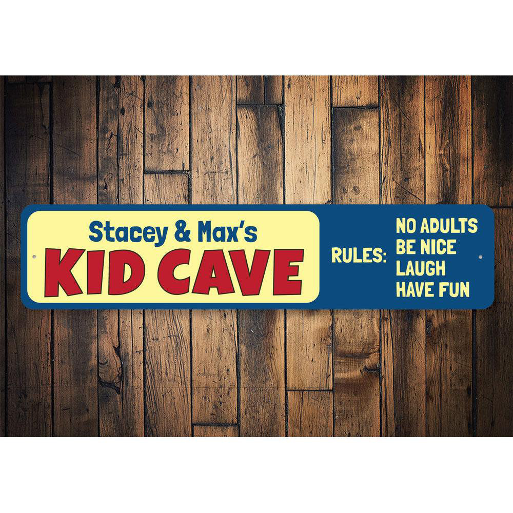 Lizton Sign Shop, Inc Kid Cave Rules Aluminum Sign | Wayfair