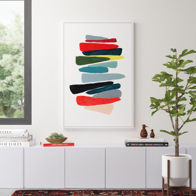 Corrigan Studio® 'Sliding Down' Framed Acrylic Painting Print on Canvas ...