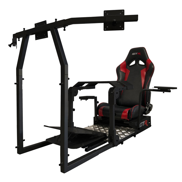 GTR Simulator Adjustable Reclining Leather PC & Racing Game Chair with ...
