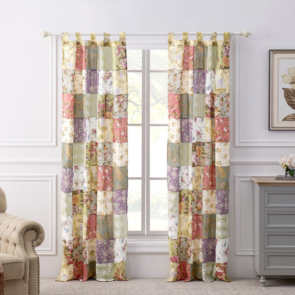 Cotton-patchwork-curtain | Wayfair