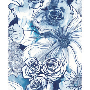 Wayfair | Blue Floral & Botanical Wallpaper You'll Love in 2023