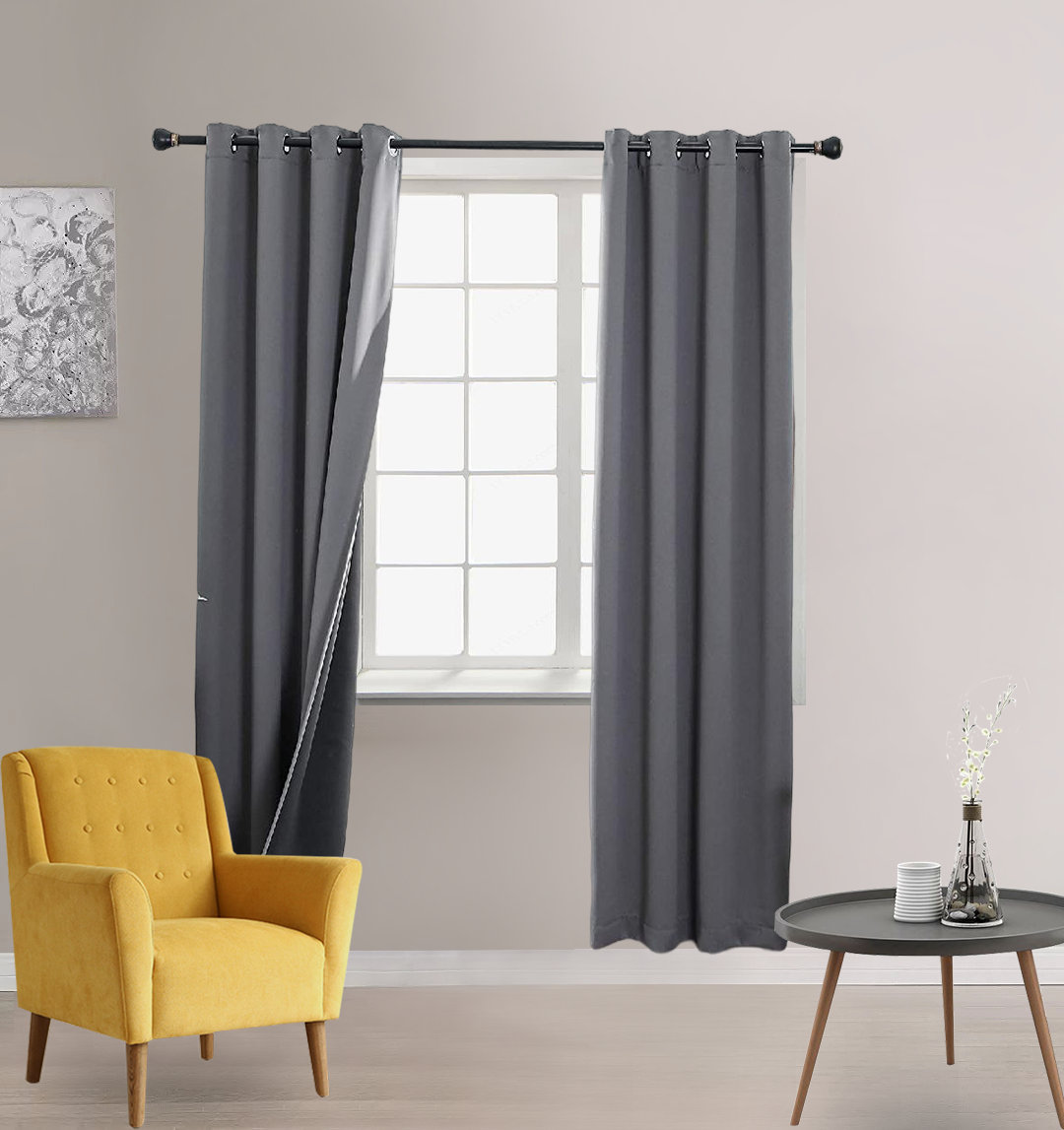 Eider And Ivory™ Topton Polyester Max Blackout Curtain Pair Wayfair