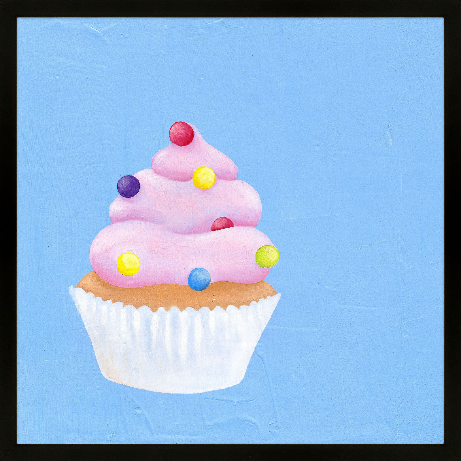 Lipman Art Bubble Gum Cupcake by Katy Montica - Picture Frame Print ...