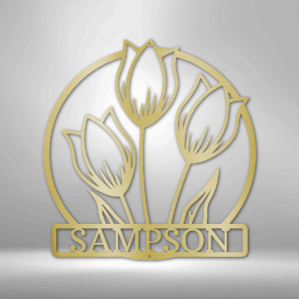 Red Barrel Studio® Chanon Wild Tulip Steel Sign Wall Decor | Wayfair