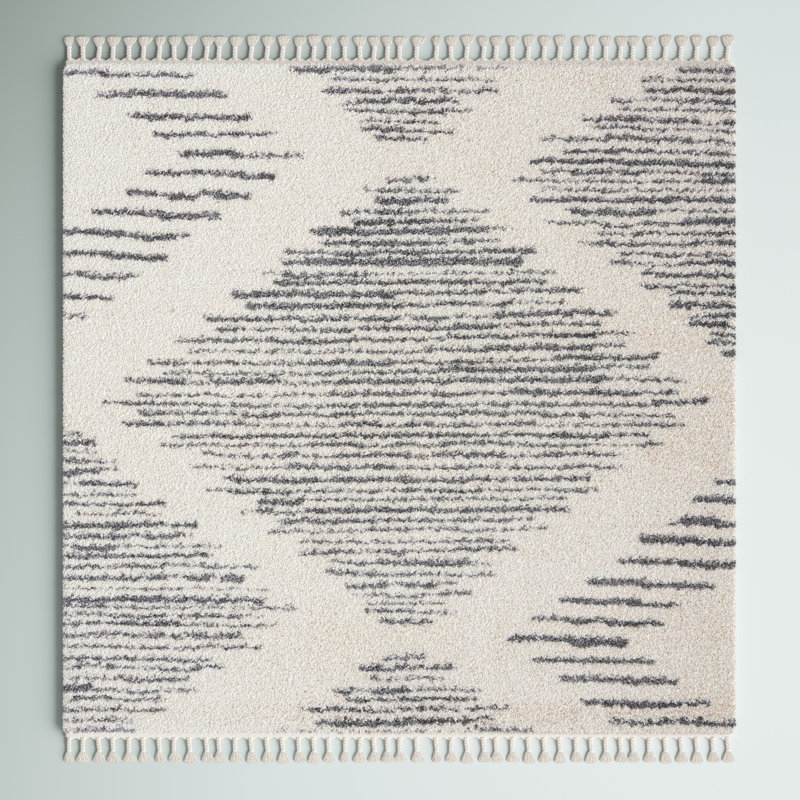 Steelside™ Rodney Performance White Rug & Reviews | Wayfair