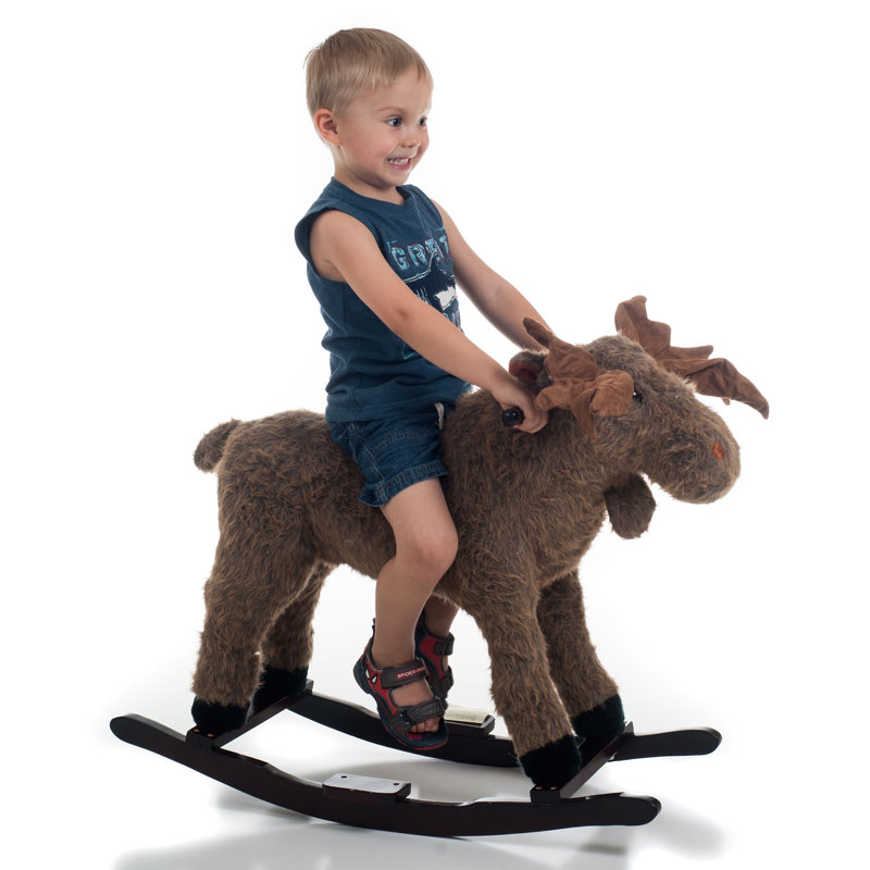 Happy Trails Plush Max Moose Rocker & Reviews | Wayfair