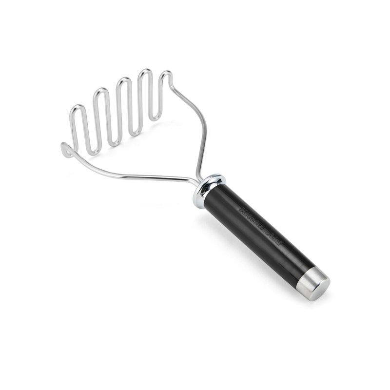 KitchenAid Gourmet Stainless Steel Wire Masher, 10.24-Inch, Black | Wayfair