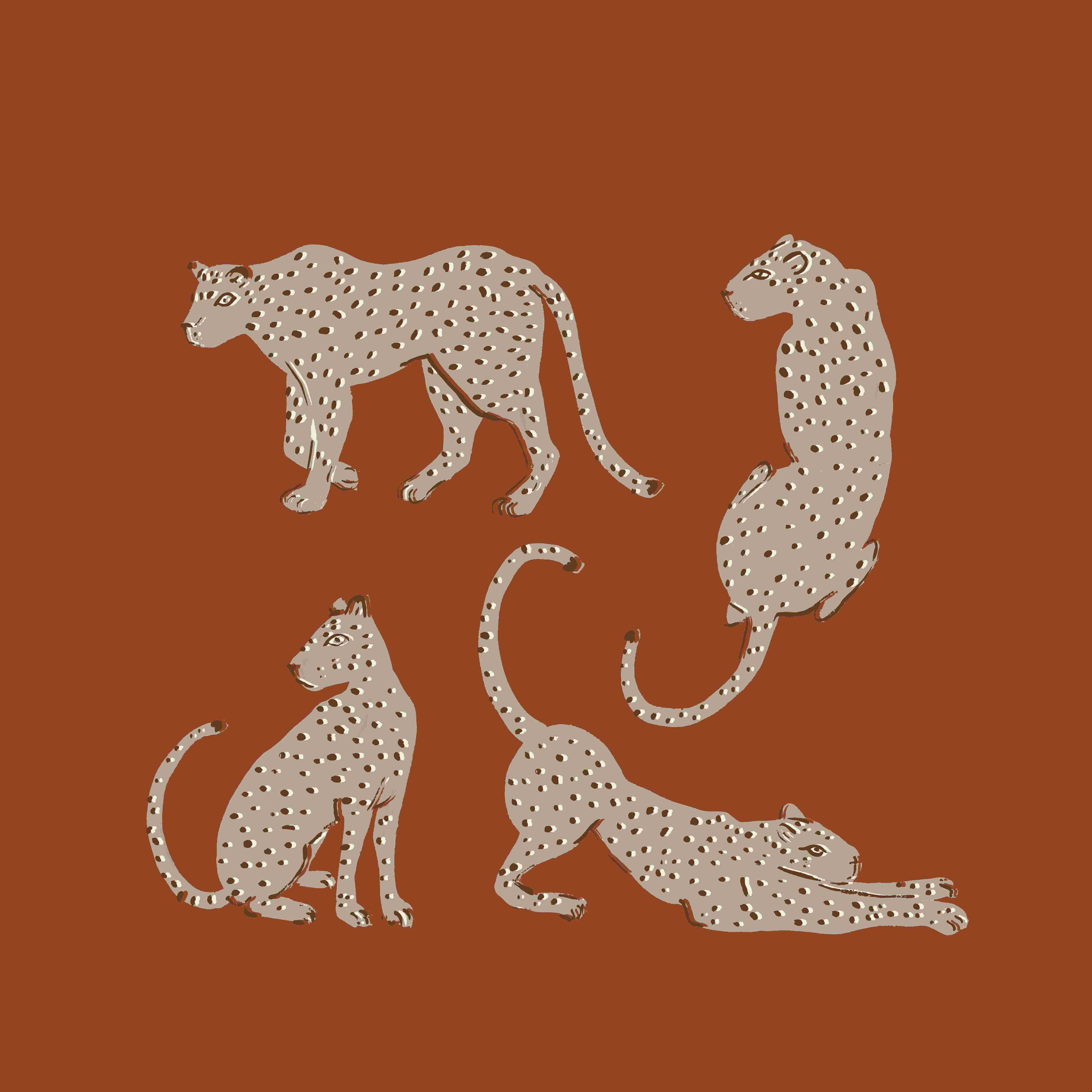 Mercer41 Leopard Block Party - Wrapped Canvas Painting | Wayfair