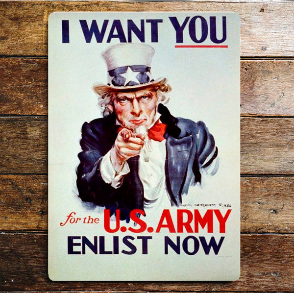 East Urban Home I Want You for the U.S. Army Enlist Now Wall Décor ...