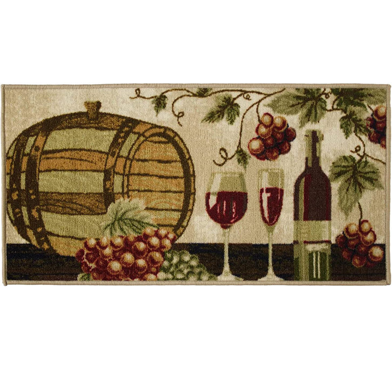 Bloomsbury Market Ganit Wine Barrel Kitchen Mat | Wayfair