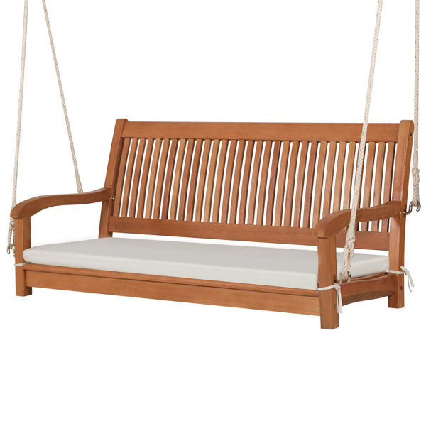 Lark Manor Andro 2 Person Solid Wood Porch Swing | Wayfair
