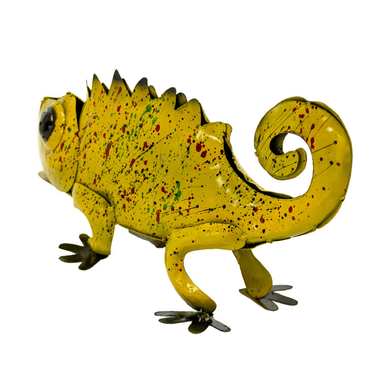 Ebern Designs Metal Colorful Chameleon | Wayfair