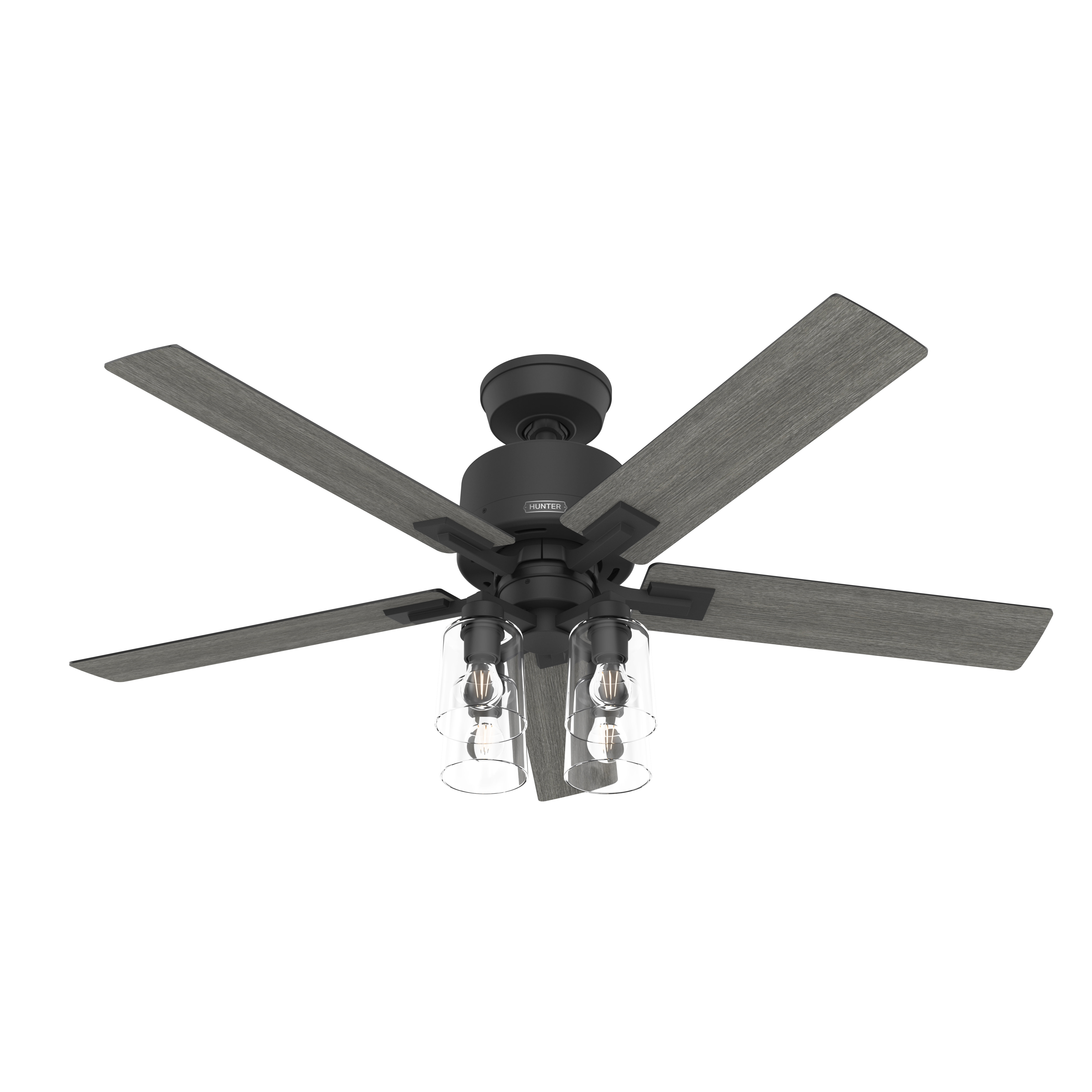 Hunter Fan 52" Techne 5 - Blade Ceiling Fan with LED Light Kit, Remote ...