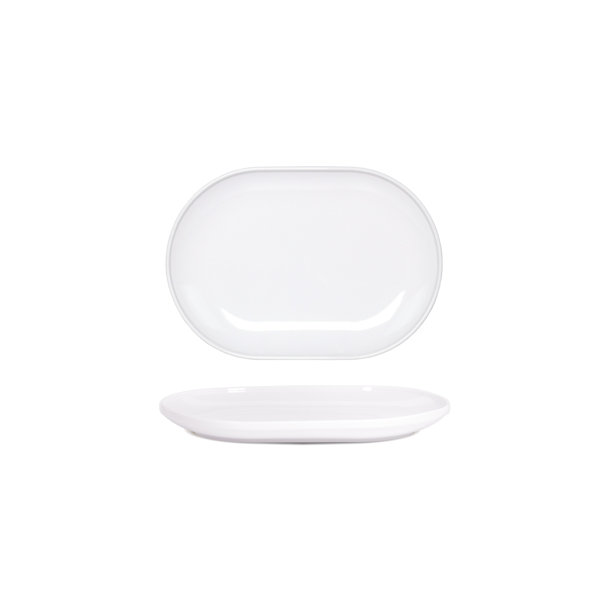 Front Of The House 13" X 9" Oval Bevel Plate - Stone | Wayfair