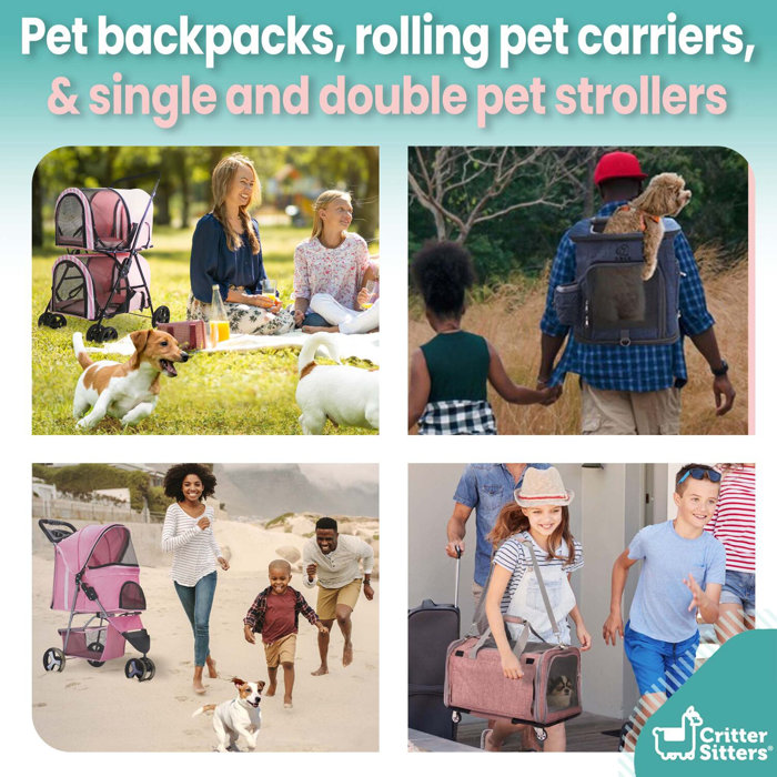 Critter Sitters Rolling Pet Carrier | Wayfair