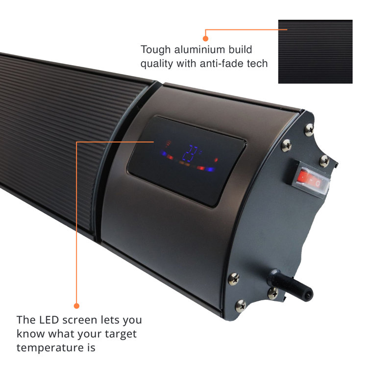Mirrorstone 1200W Helios Wi-Fi Remote Controllable Infrared Bar Heater ...