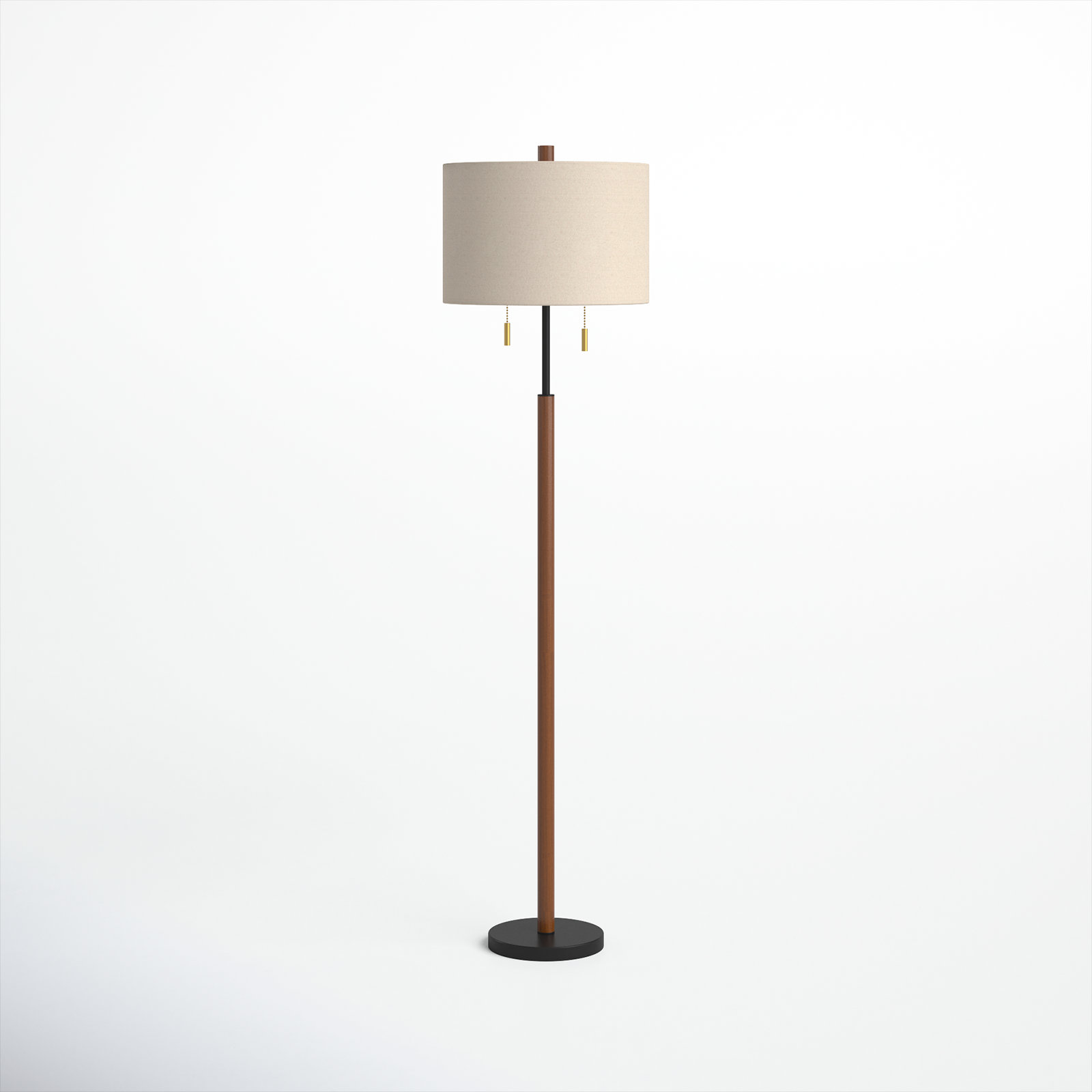 Joss & Main Kenley 62'' Brown/Black Traditional Floor Lamp & Reviews ...