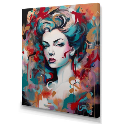 Mercer41 Female Pop Art Portrait V On Canvas Painting | Wayfair