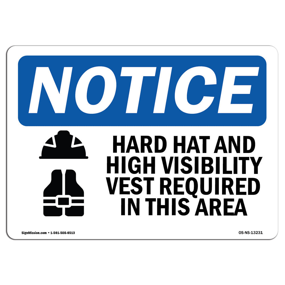Signmission Hard Hat And High Vis Vest In This Area Sign Wayfair