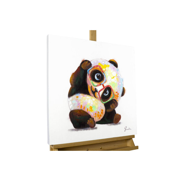 Isabelle & Max Hipster Panda - Wrapped Canvas Painting | Wayfair.co.uk
